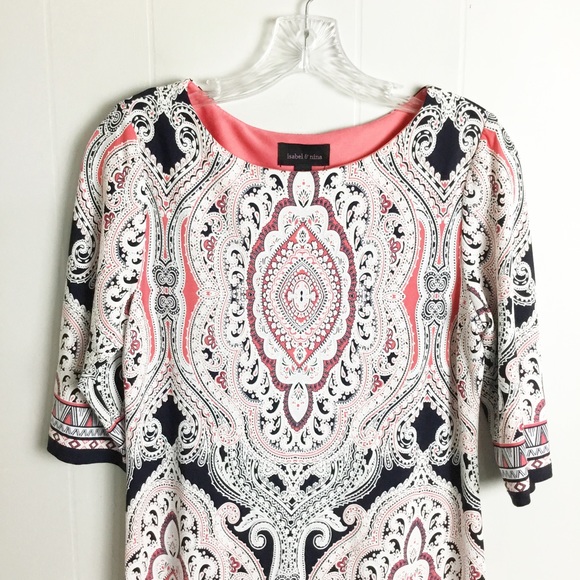 isabel & nina | Dresses | Isabel Nina Dress S Paisley Texture Border ...